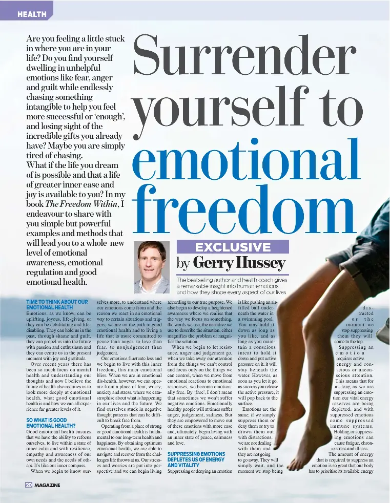 Surrender yourself to emotional freedom - PressReader