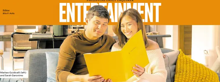 ENTERTAINM­ENT The first thing Matteo Guidicelli did after he married Sarah Geronimo - PressReader