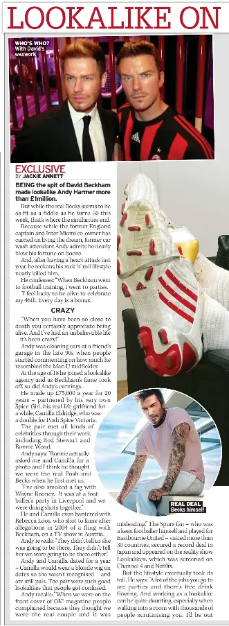 LOOKALIKE ON Becks looks great at 50... I’m lucky I made it to 46 - PressReader