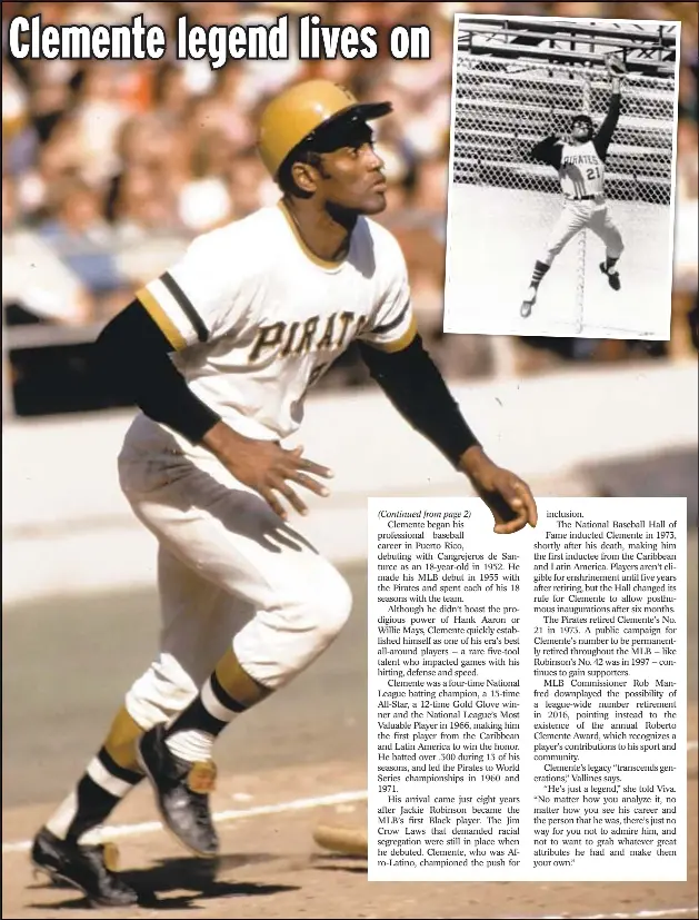 Clemente legend lives on - PressReader