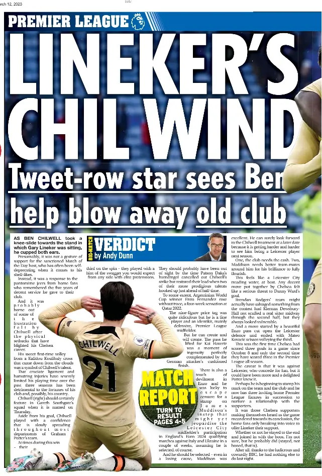 LINEKER’S CHIL WIND - PressReader