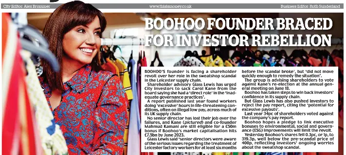 BOOHOO FOUNDER BRACED FOR INVESTOR REBELLION - PressReader