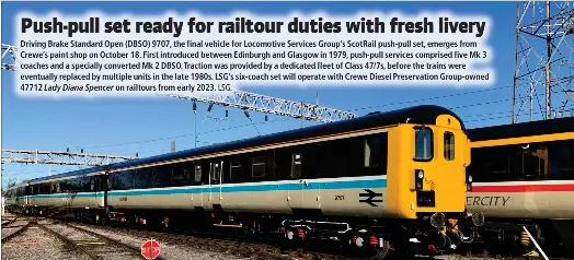 Push-pull set ready for railtour duties with fresh livery - PressReader