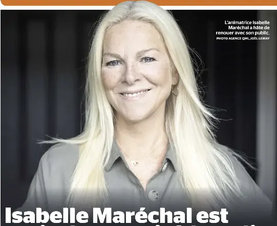 Isabelle Maréchal est ravie de revenir à la radio - PressReader