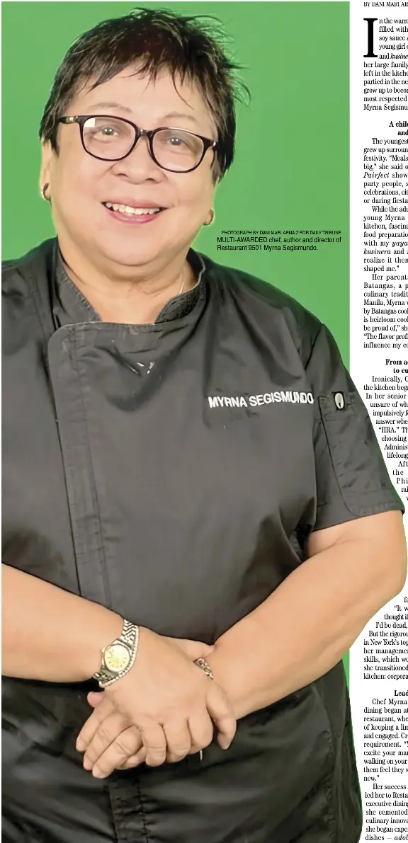 A LIFE FLAVORED WITH PASSION, PURPOSE AND FILIPINO PRIDE - PressReader