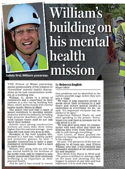 William’s building on his mental health mission - PressReader