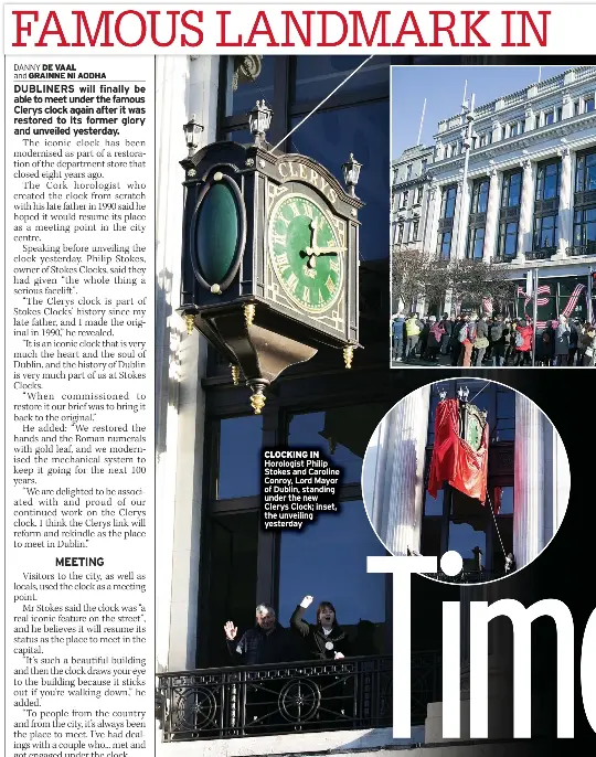 FAMOUS LANDMARK IN Tim CITY CENTRE IS RESTORED... eless classic - PressReader