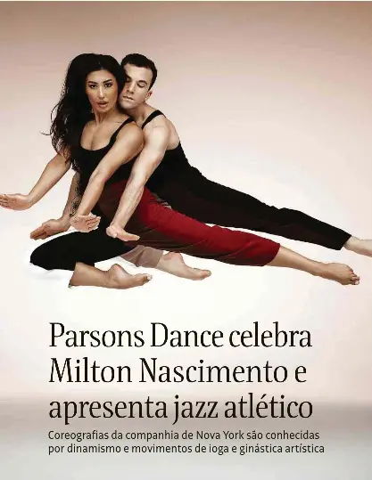 Parsons Dance celebra Milton Nascimento e apresenta jazz atlético - PressReader