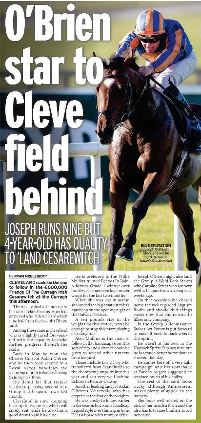 O’Brien star to Cleve field behind - PressReader