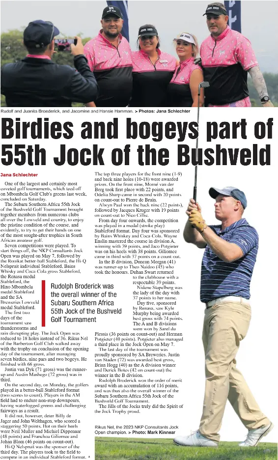 Birdies and bogeys part of 55th Jock of the Bushveld - PressReader