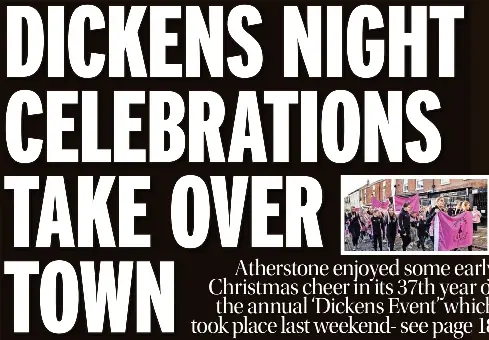 DICKENS NIGHT CELEBRATIO­NS TAKE OVER TOWN - PressReader