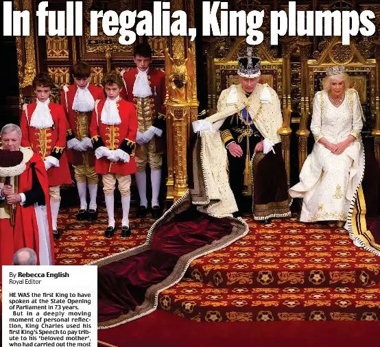 In full regalia, King plumps for pomp - PressReader