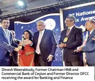 Dinesh recognized for contributi­on to banking industry - PressReader