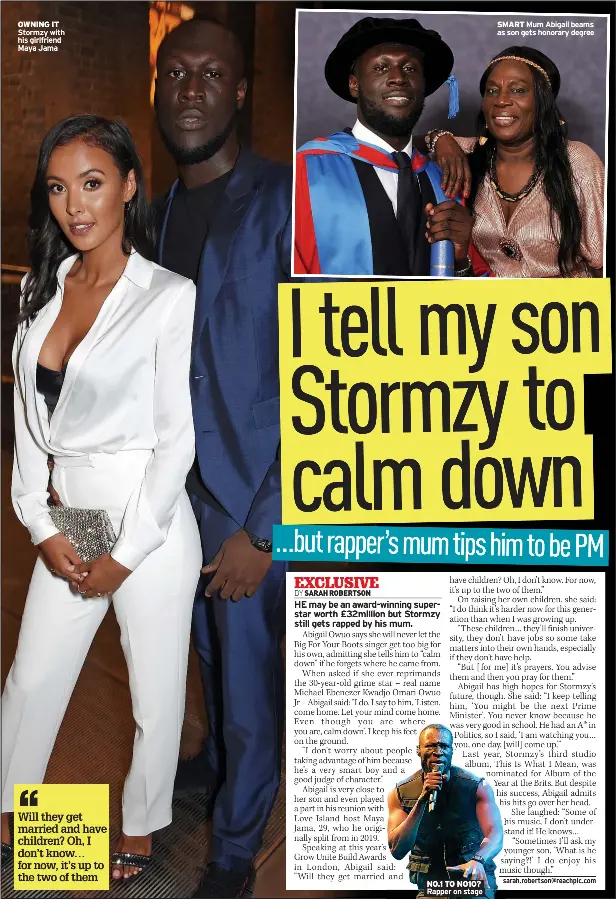 I tell my son Stormzy to calm down - PressReader