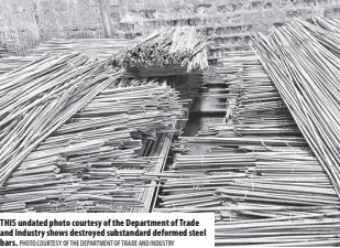 Substandar­d steel bars ordered destroyed - PressReader