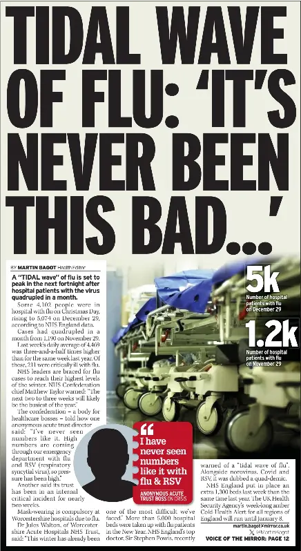 TIDAL WAVE OF FLU: ‘IT’S NEVER BEEN THIS BAD...’ - PressReader