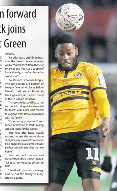 Jamaican forward Garrick joins Forest Green - PressReader