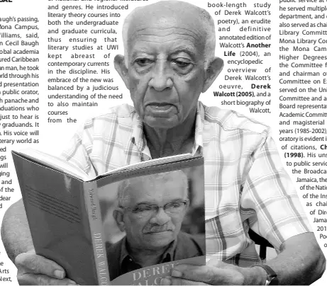 UWI pays tribute to Professor Edward Baugh - PressReader