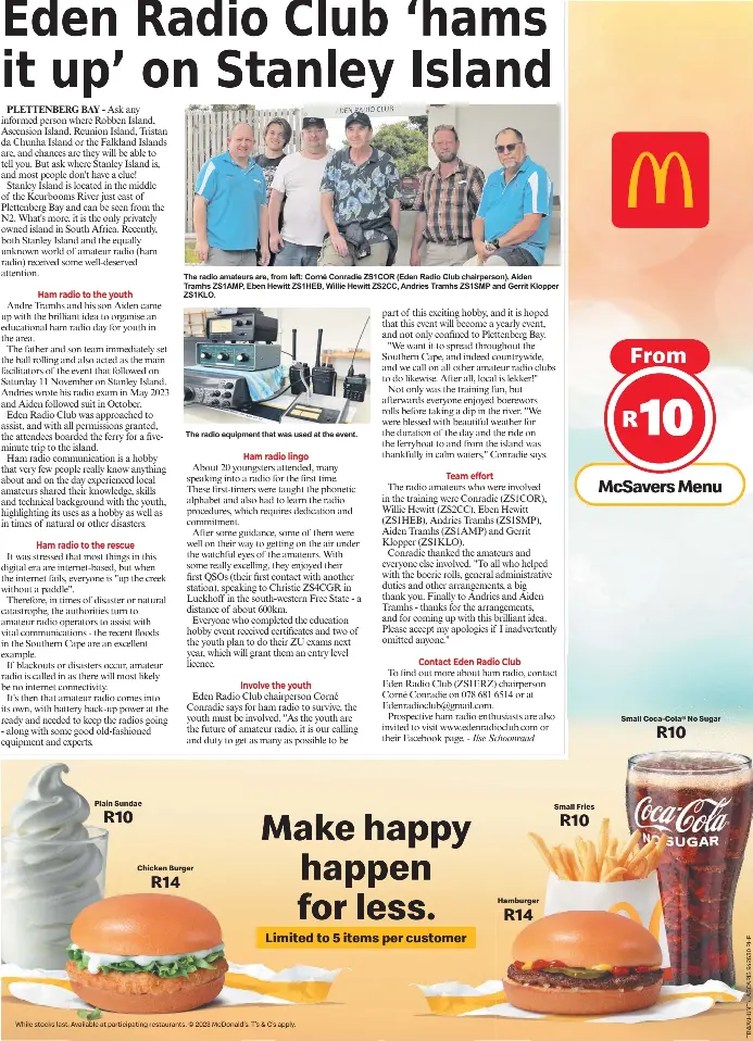 Eden Radio Club ‘hams it up’ on Stanley Island - PressReader