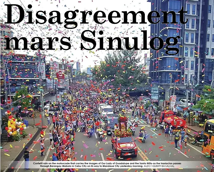 Disagreeme­nt mars Sinulog - PressReader