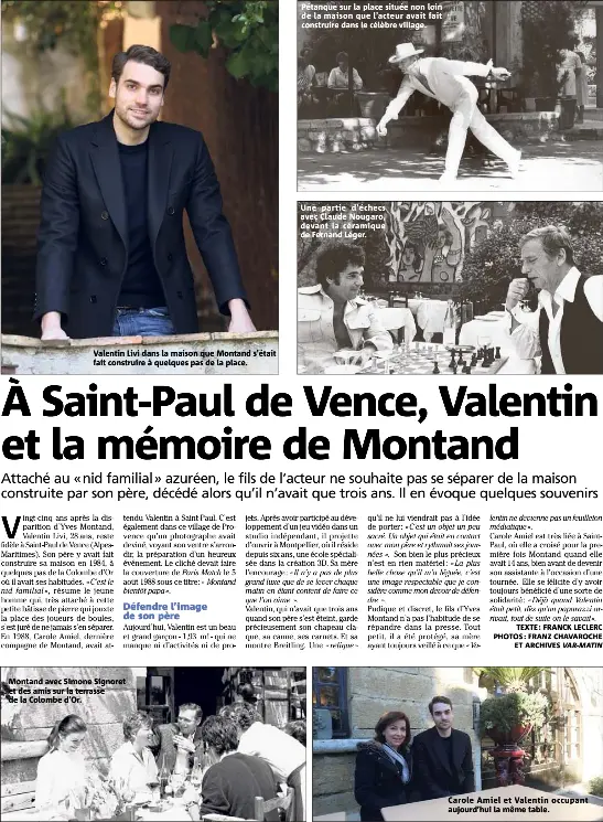 Valentin Livi, en mémoire d’Yves Montand - PressReader
