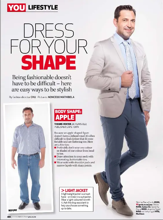Men’s fashion: dress for your shape . - PressReader