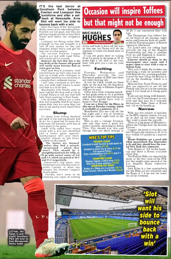 OCCASION WILL INSPIRE TOFFEES BUT THAT MIGHT NOT BE ENOUGH - PressReader