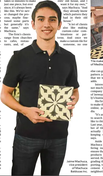 4th generation keeps Machuca tile-making tradition alive - PressReader