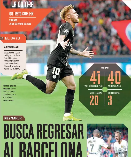 BUSCA REGRESAR AL BARCELONA - PressReader