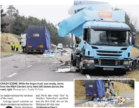 Lorry driver dies as trucks crash on A9 - PressReader