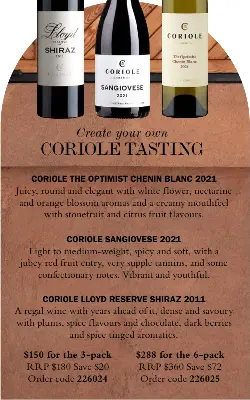 Create your own CORIOLE TASTING - PressReader