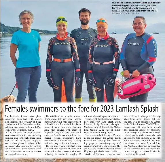 Females swimmers to the fore for 2023 Lamlash Splash - PressReader