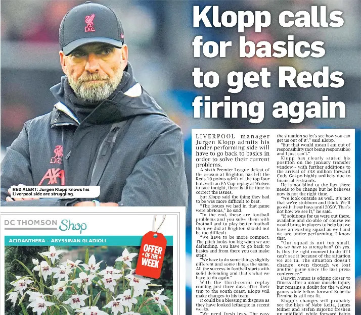 Klopp calls for basics to get Reds firing again - PressReader