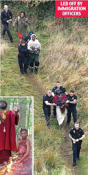 Evicted, king of ‘African tribe’ and his disciples who have spent months camped out in woodland ...