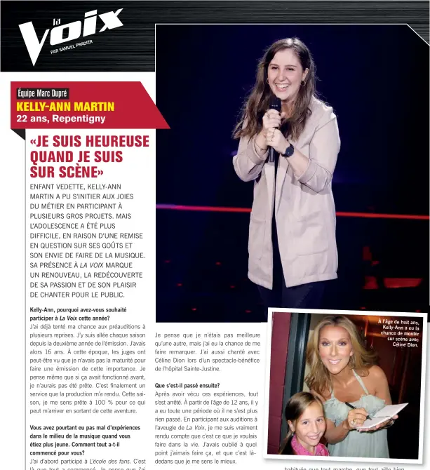 La Voix: les confidence­s de Kelly-Ann Martin - PressReader