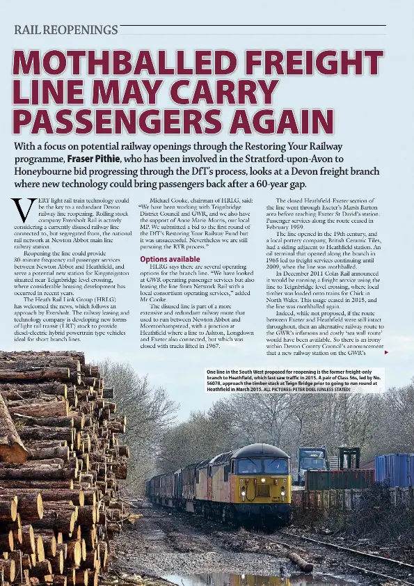 MOTHBALLED FREIGHT LINE MAY CARRY PASSENGERS AGAIN - PressReader