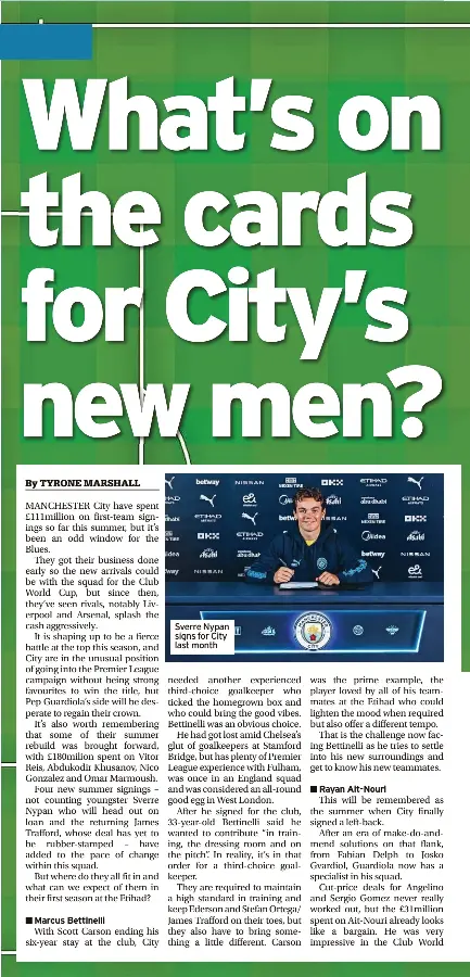 What’s on the cards for City’s new men? - PressReader