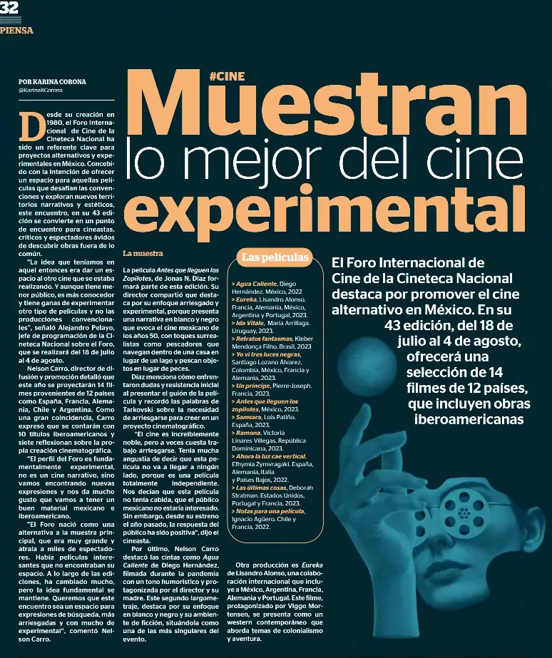 Muestran lo mejor del cine experiment­al - PressReader
