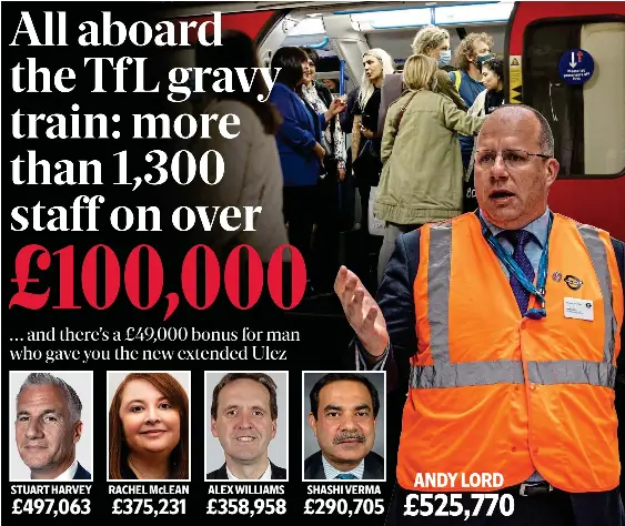 All aboard the Tf L gravy train: more than 1,300 staff on over £100,000 - PressReader