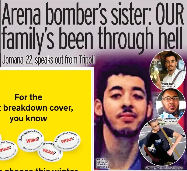 Arena bomber’s sister: OUR family’s been through hell - PressReader