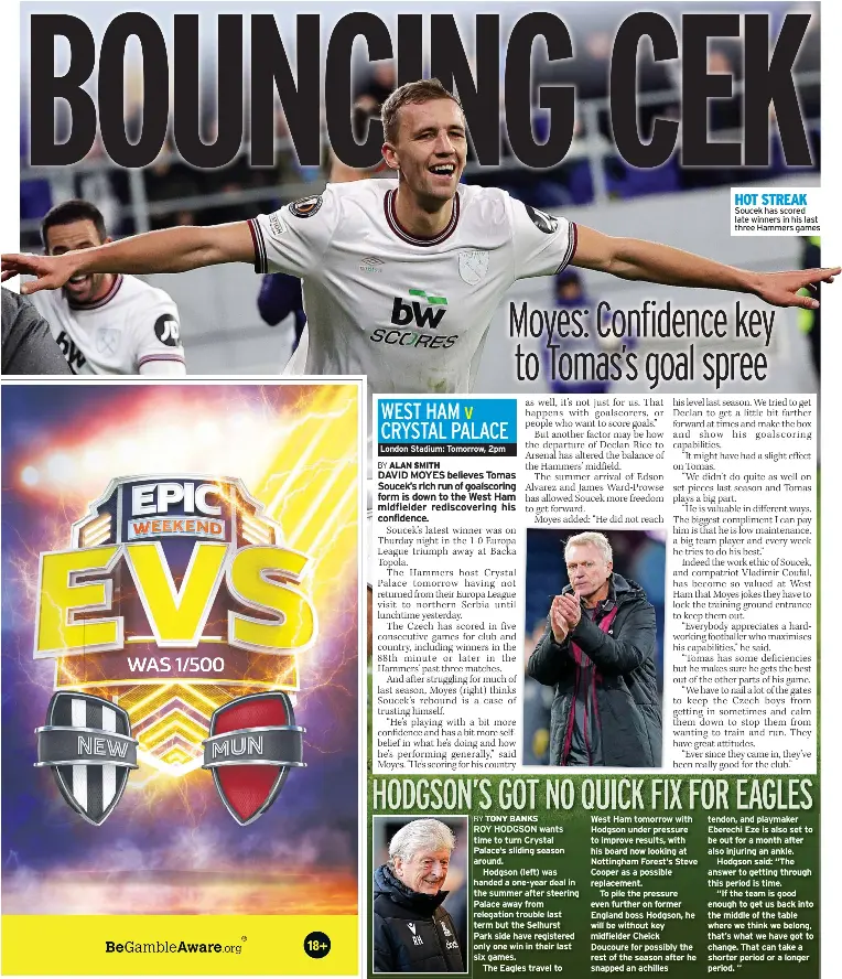 Moyes: Confidence key to Tomas’s goal spree - PressReader