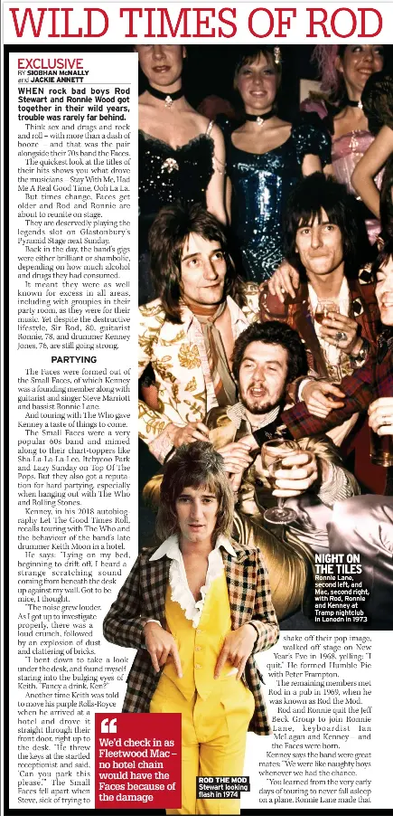 WILD TIMES OF ROD & RON AS THEY READY FOR GLASTO Fifty years of booze, drugs, women and bust-ups ...