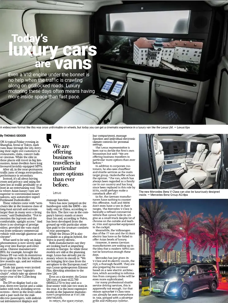 Today’s luxury cars are vans - PressReader