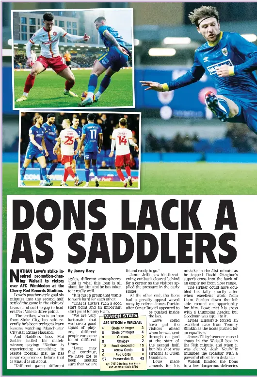 DONS LACK A CLINICAL EDGE AS SADDLERS GRAB POINTS - PressReader