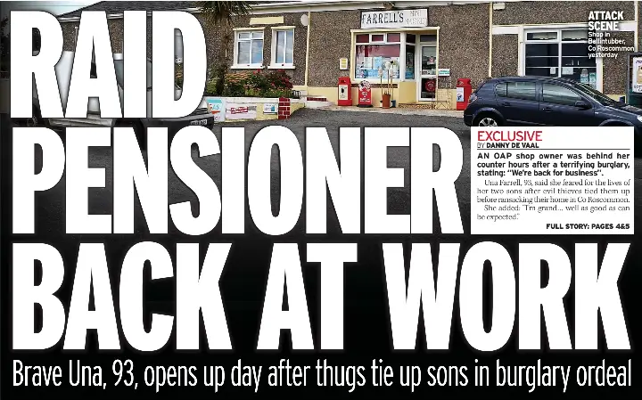 RAID PENSIONER BACK AT WORK - PressReader