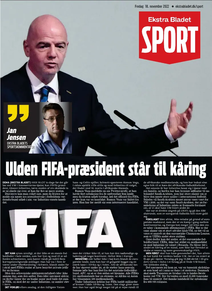 Ulden FIFA- præsident står til kåring - PressReader
