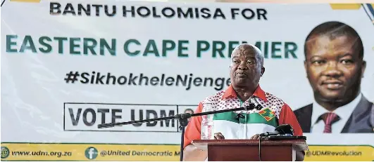 Bantu Holomisa’s plans to improve state of Eastern Cape - PressReader