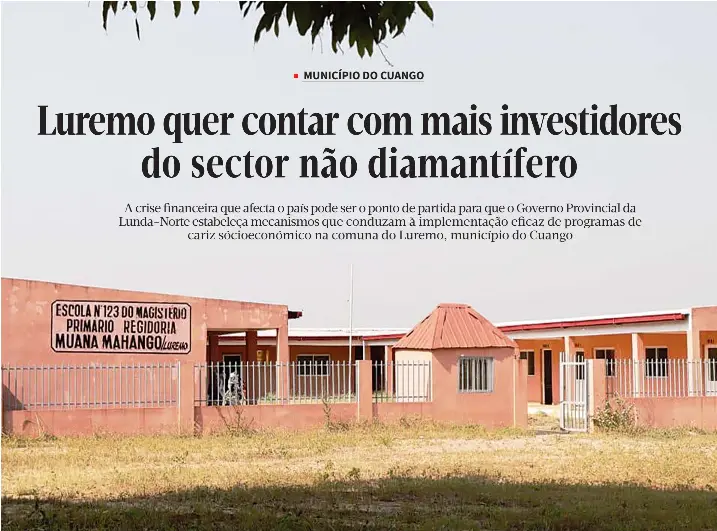 Luremo quer contar com mais investidor­es do sector não diamantífe­ro ...