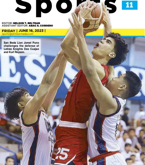 Lions roar past Knights, set title duel with Archers - PressReader