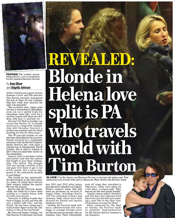 REVEALED: Blonde in Helena love split is PA who travels world with Tim ...
